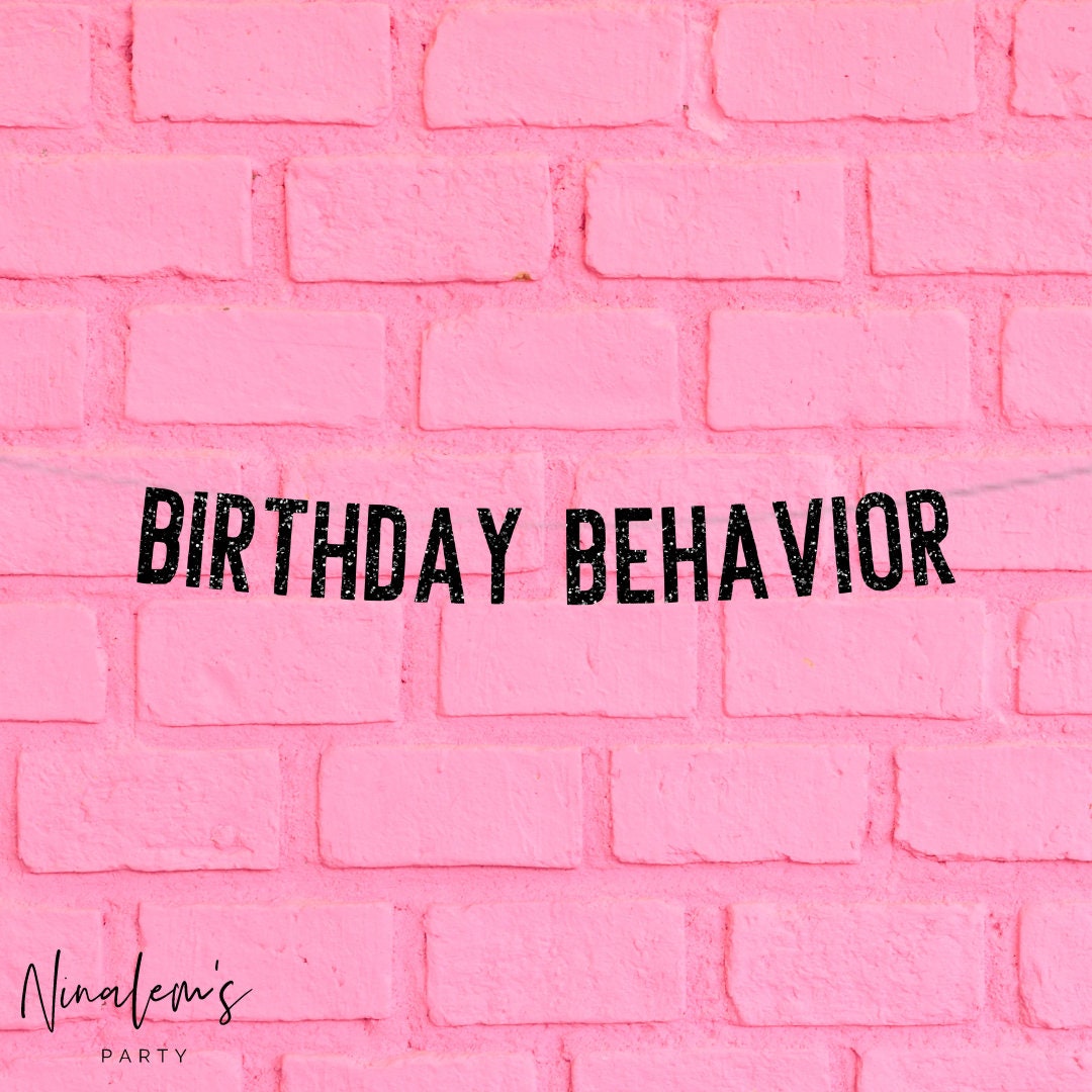 21st Birthday Decorations, Birthday Behavior Banner, Birthday Banner ...