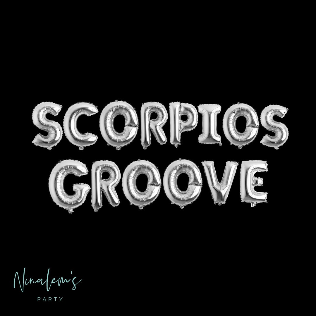 21st Birthday Decorations, Scorpios Groove Balloon Banner, Scorpio ...