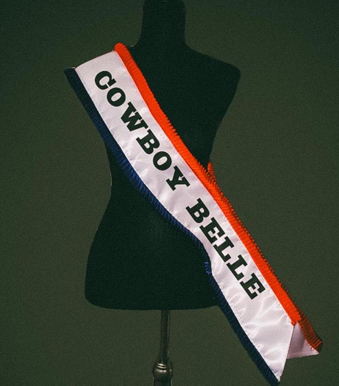 Cowboy Sash, Cowboy Kamala Sash, Red White and Blue Sash, Bride Sash ...