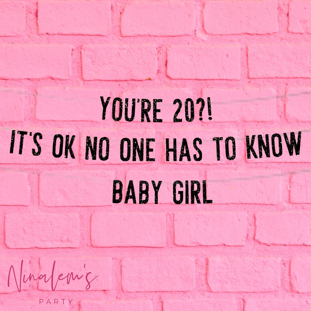 20th Birthday Decorations, You're 20 Its Ok Banner, 20th Birthday Party ...