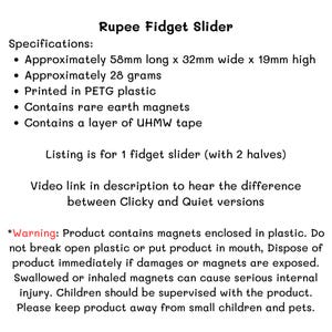 Rupee Fidget Siider, 3D Printed Magnetic Fidget for Adults - Etsy