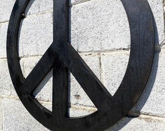 Peace Sign Laser Cut Wood Sign - Etsy