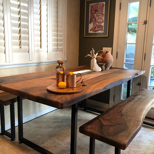 Live Edge Bench - Etsy