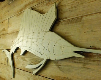 Wood Sailfish Wall Art - Etsy
