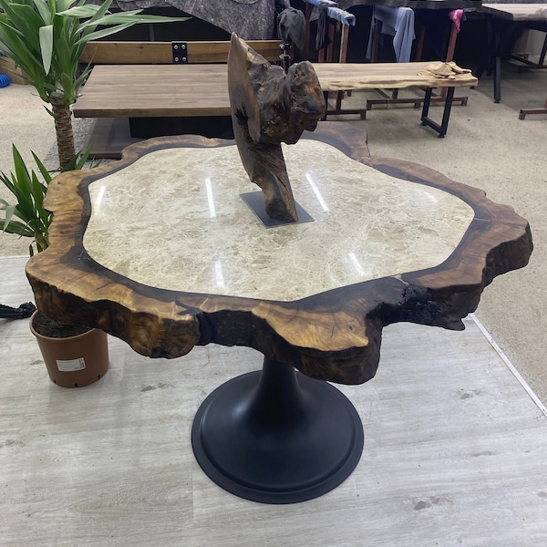 Wood Slab Table - Etsy