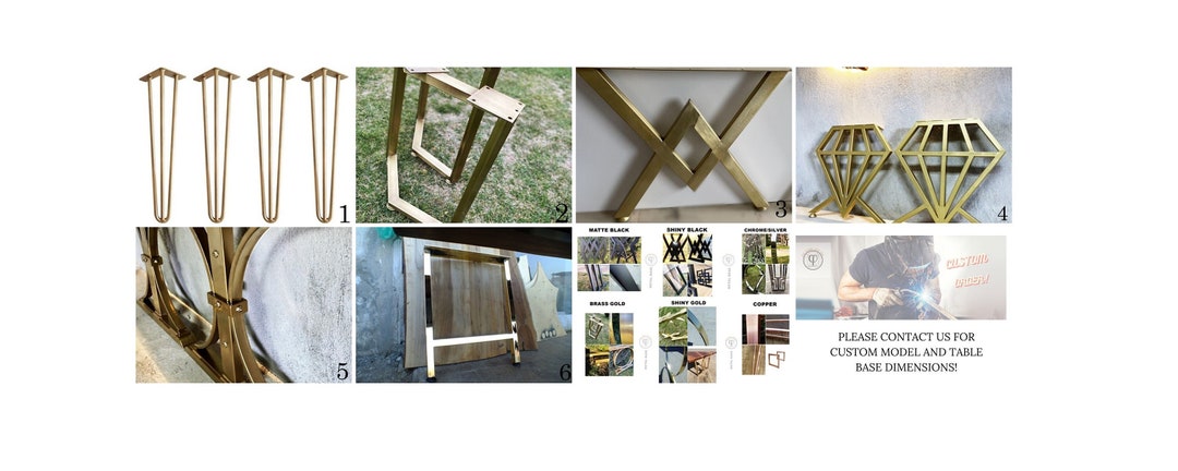 Table Base Dining Table Base Gold Table Base Modern Metal - Etsy