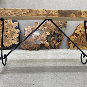 Farmhouse Dining Table Rustic Table Wrought Iron Table Base - Etsy