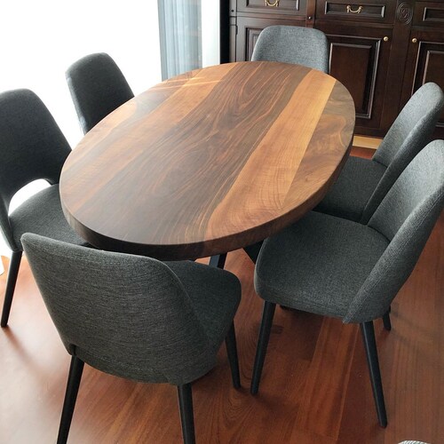 Walnut Dining Table - Etsy