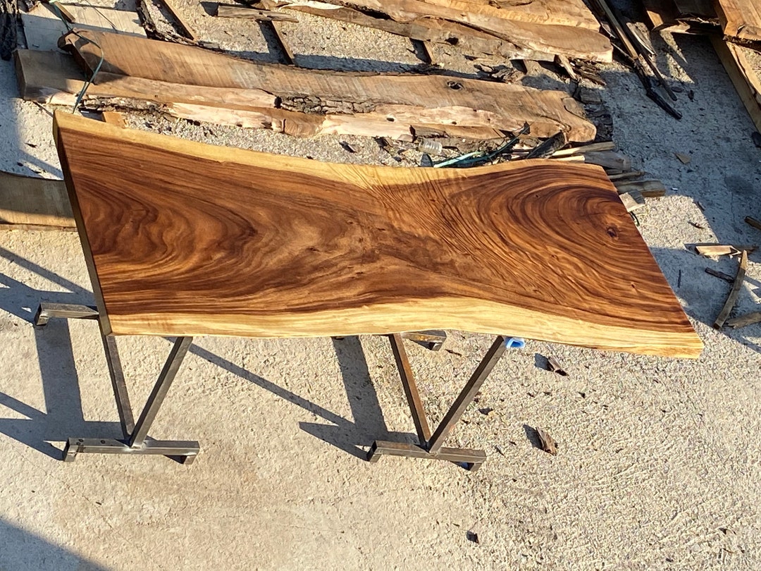 Single Slab Dining Table Acacia Wood Slab Dining Table Large - Etsy