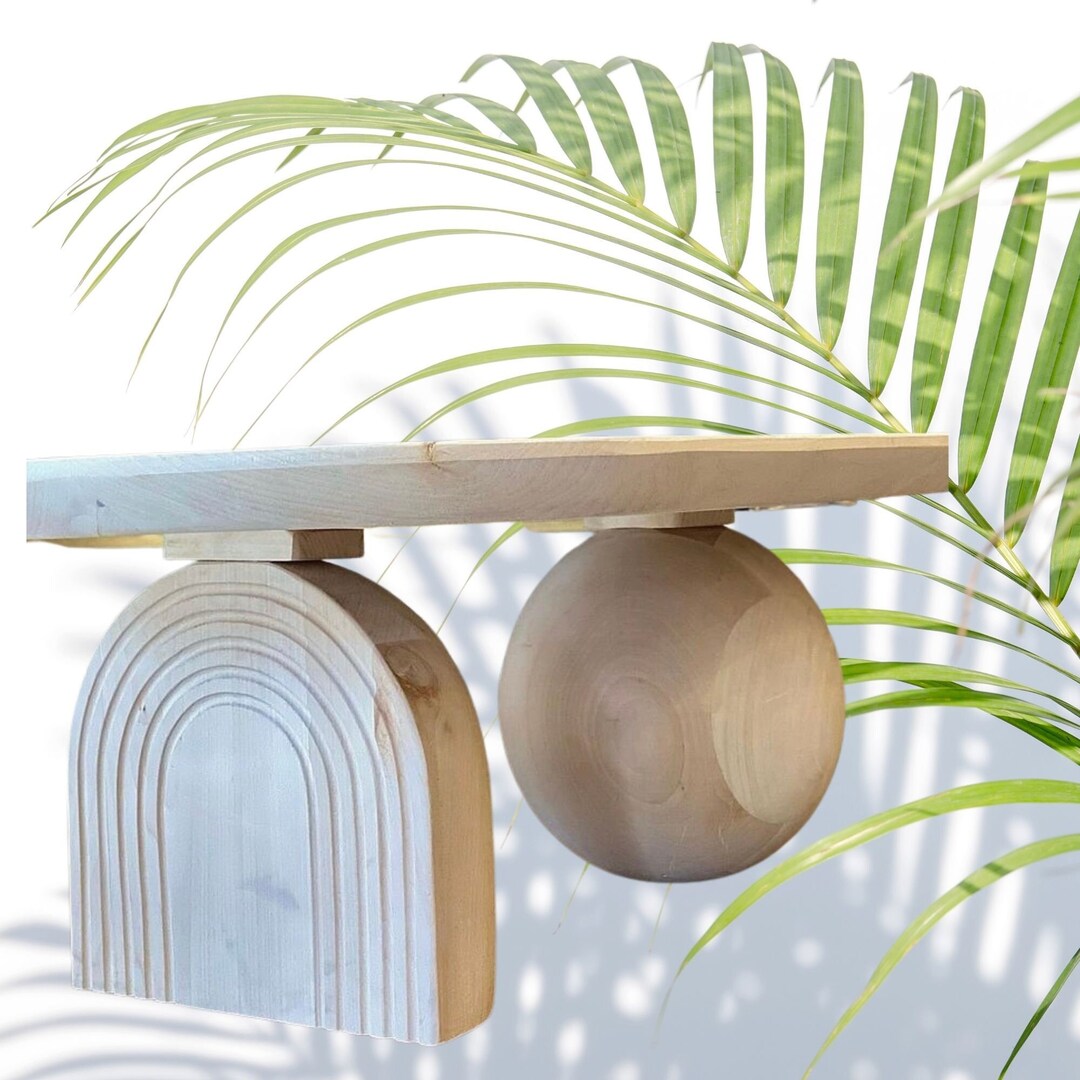 Oval Coffee Table Center Table With Wooden Ball Scandinavian - Etsy