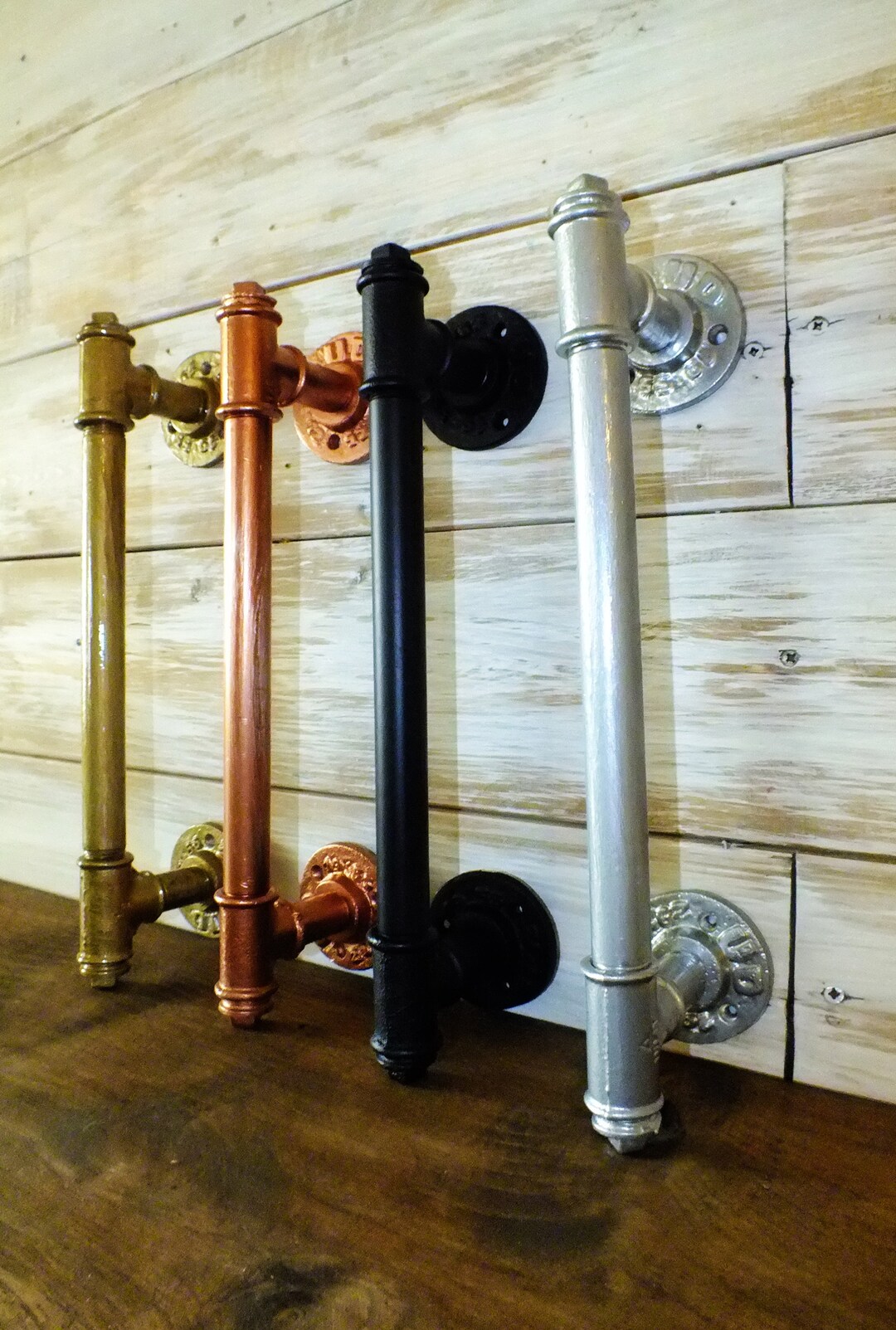 Iron Pipe Door Handlesset of 2 Industrial Pipe Door Pull - Etsy