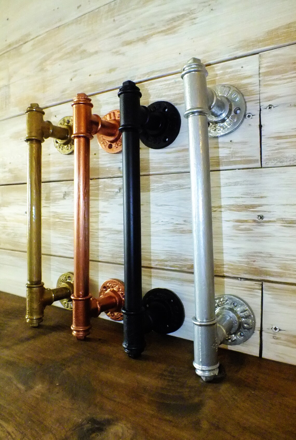 Iron Pipe Door Handlesset of 2 Industrial Pipe Door Pull - Etsy