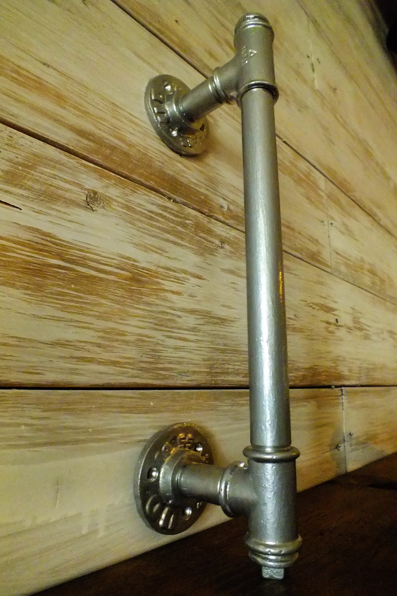 Iron Pipe Door Handlesset of 2 Industrial Pipe Door Pull - Etsy