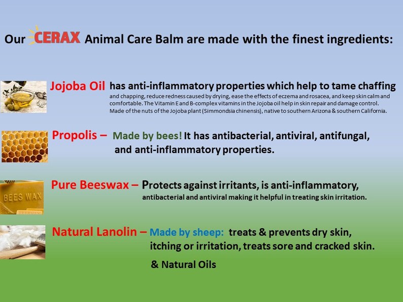 Animal Care Balm Promotes Healing, Protects and Nourishes the Skin ...