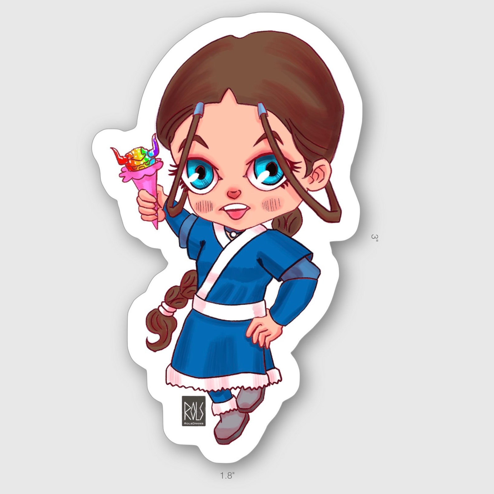 Katara Avatar Last Airbender ATLA Chibi Kawaii Cute 3 Die-cut - Etsy