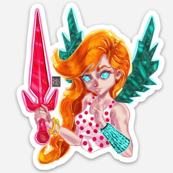 Cyber-angel Original Character Ava Gale 3 Magnet Die-cut | Etsy