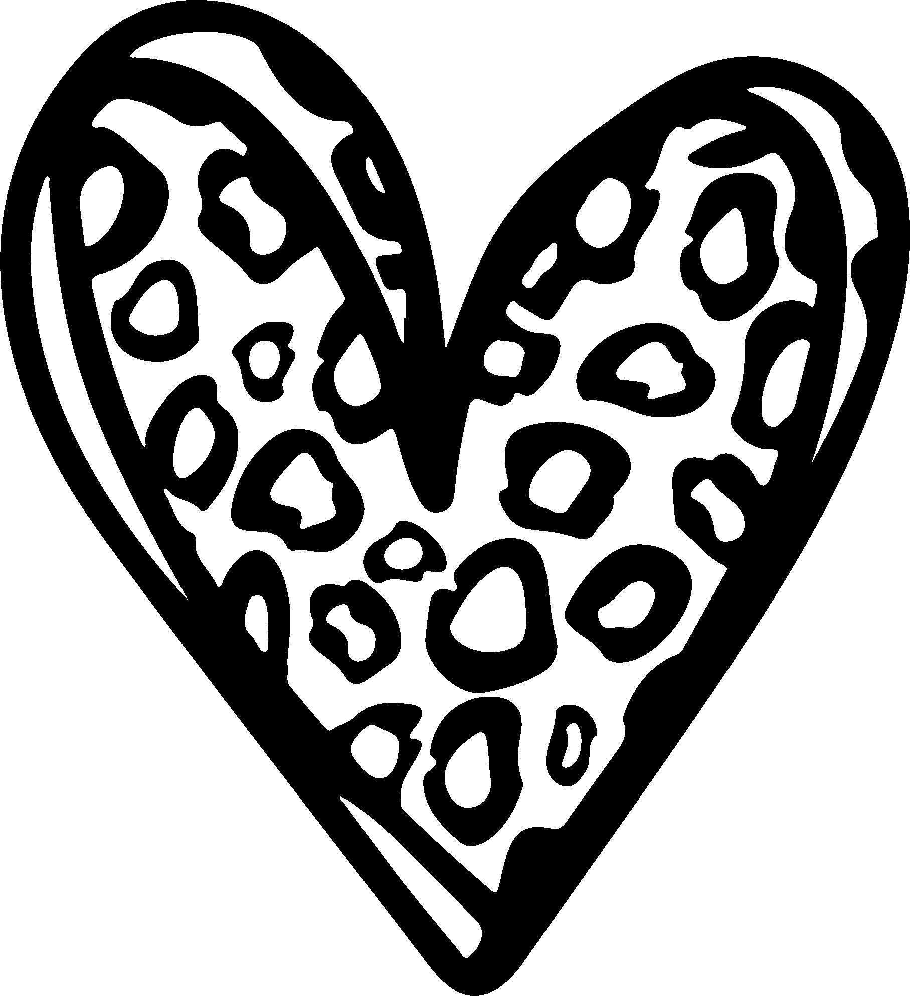 Cheetah Decal Leopard Decal Heart Decal Cheetah Heart - Etsy