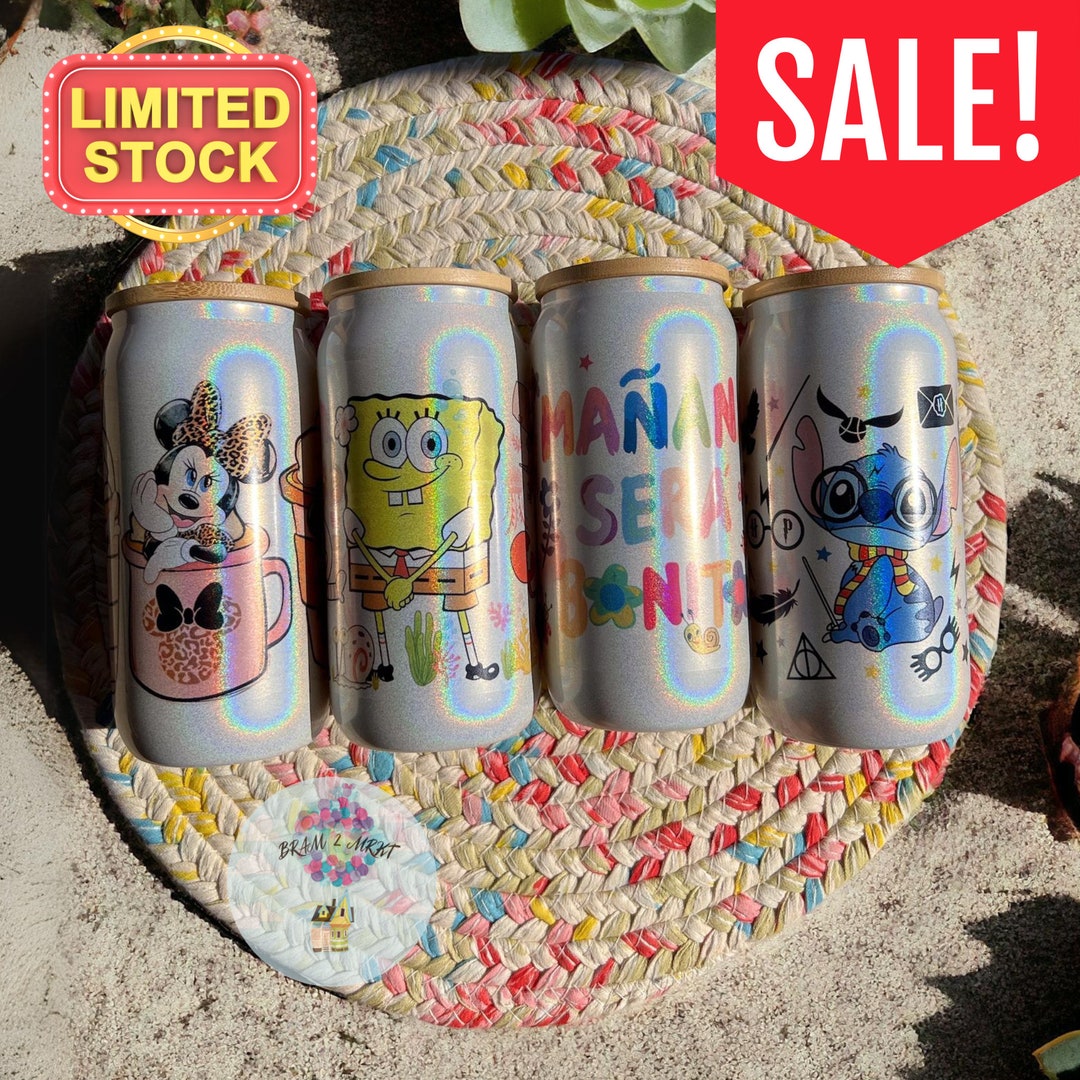 18oz Shimmer Glitter Libbey Glass , Sublimation Designs, Cartoon ...