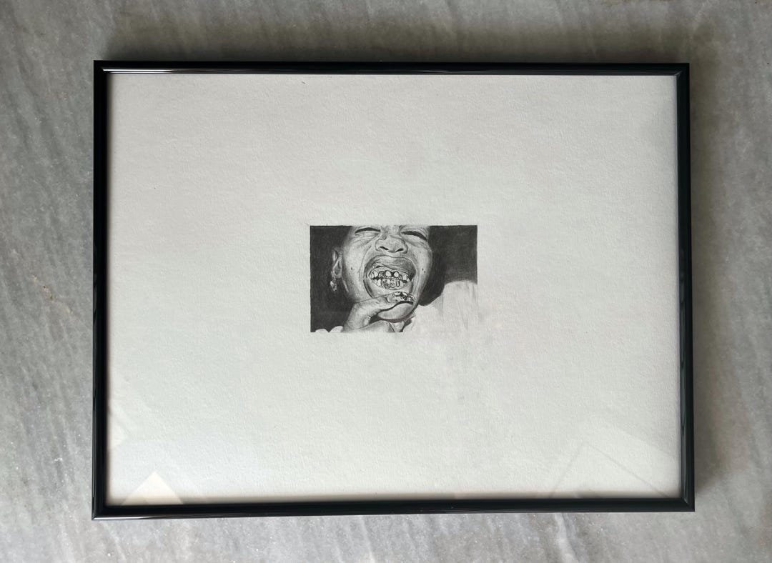 Show the Grillz - Realistic Urban Art Drawing Artwork Illustration - Etsy