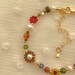 Clementine Bracelet Fall Flower Bracelet Handmade Whimsical Beaded ...