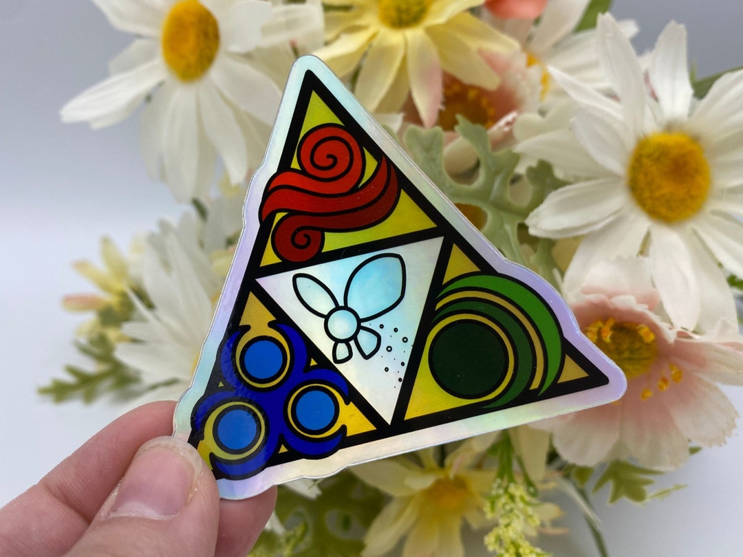 Legendary Triforce Holographic Sticker - Wisdom, Courage, Power, Navi ...