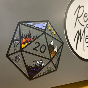Elemental D20 Decal Sticker - Etsy