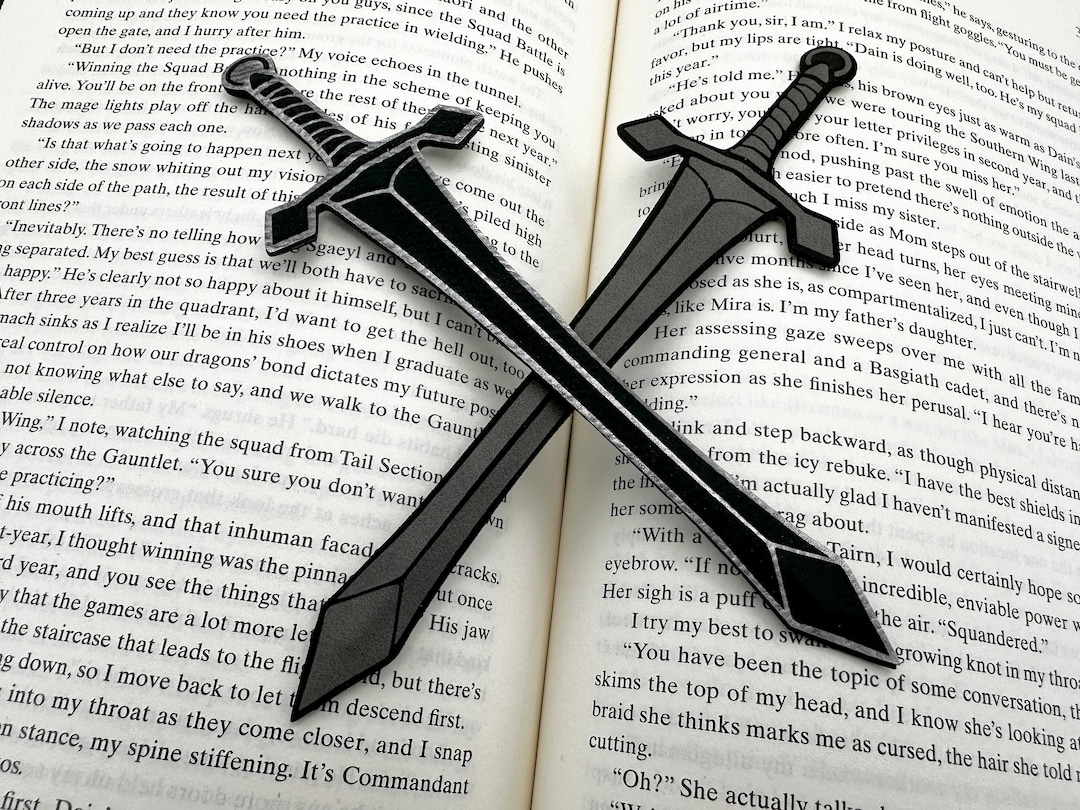 Fantasy Sword Bookmark - Leatherette & Wire Framed - Bookish Book Lover ...