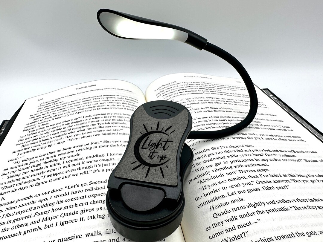 Light It up Book Light - Crescent Moon, City Gray, Bookish Book Lover ...