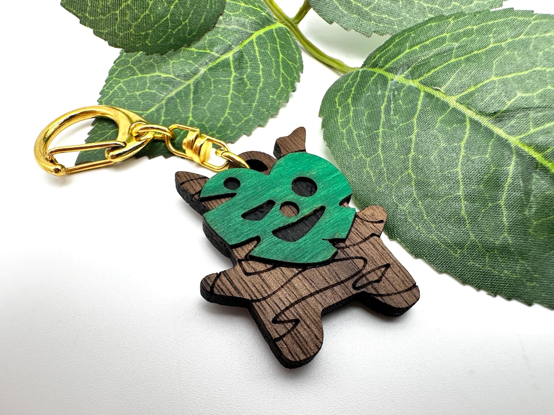 Yahaha! You Found My Keys! Forest Spirit Keychain - Layered Wooden ...