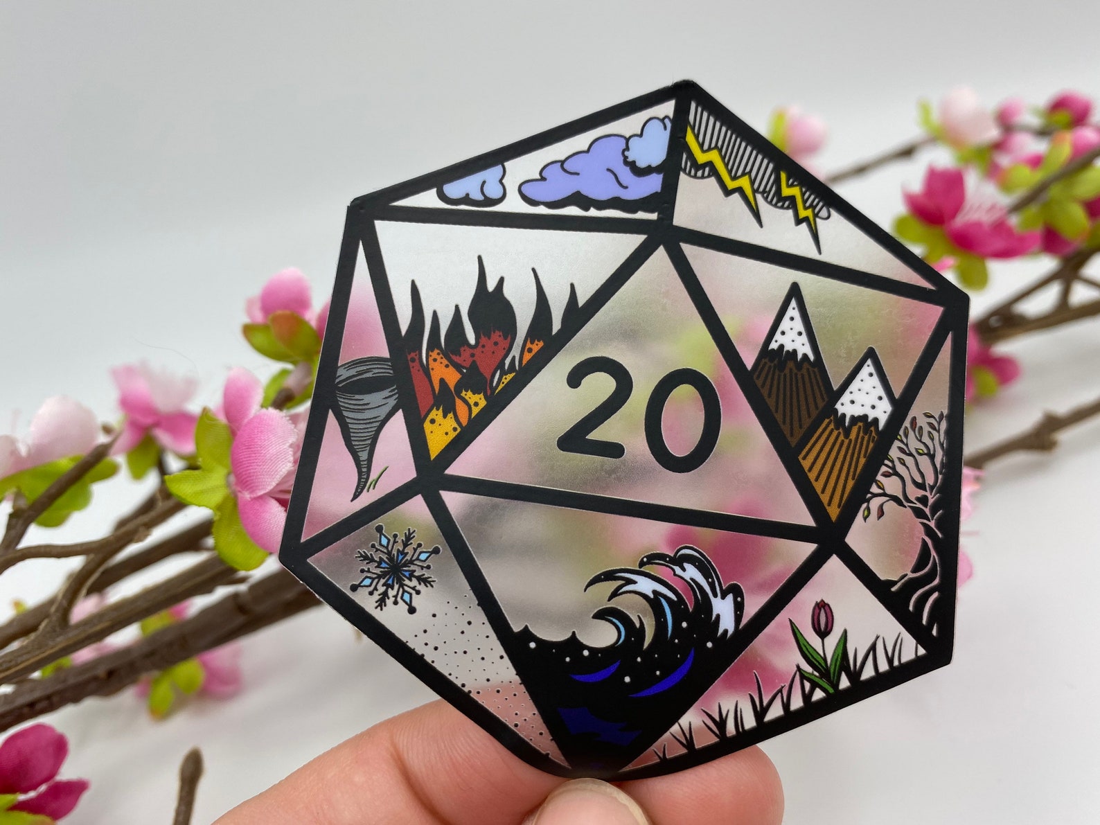 Elemental D20 Decal Sticker - Etsy