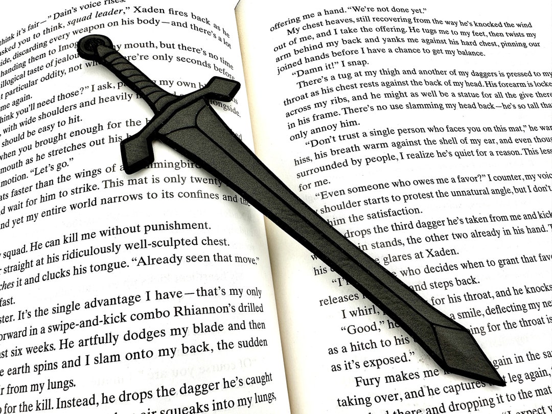Fantasy Sword Bookmark Leatherette & Wire Framed Bookish Book Lover ...