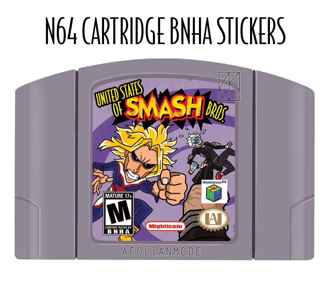 United States of Smash Bros N64 Cartridge Sticker | Etsy