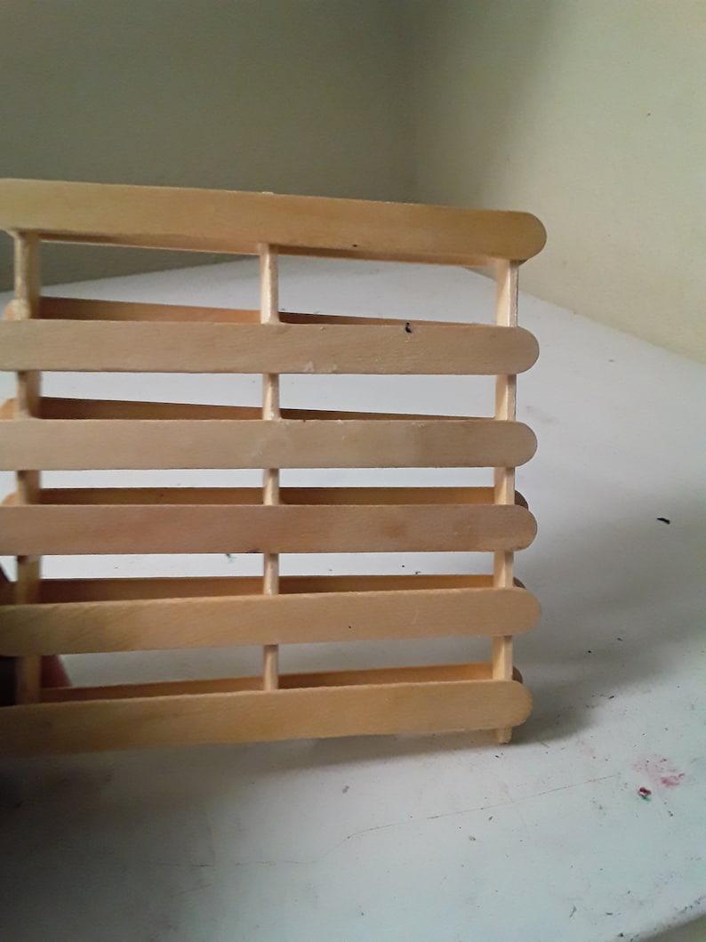 Vintage Popsicle Stick Crate - Etsy