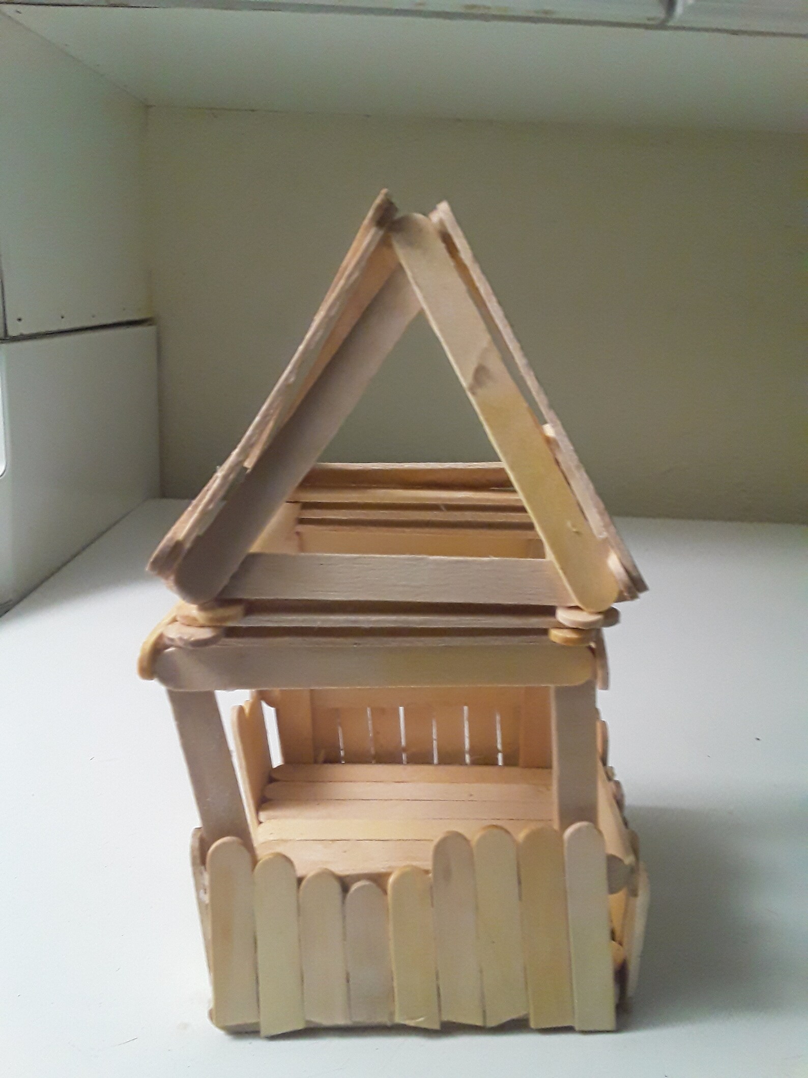 Handmade Popsicle Stick hut | Etsy