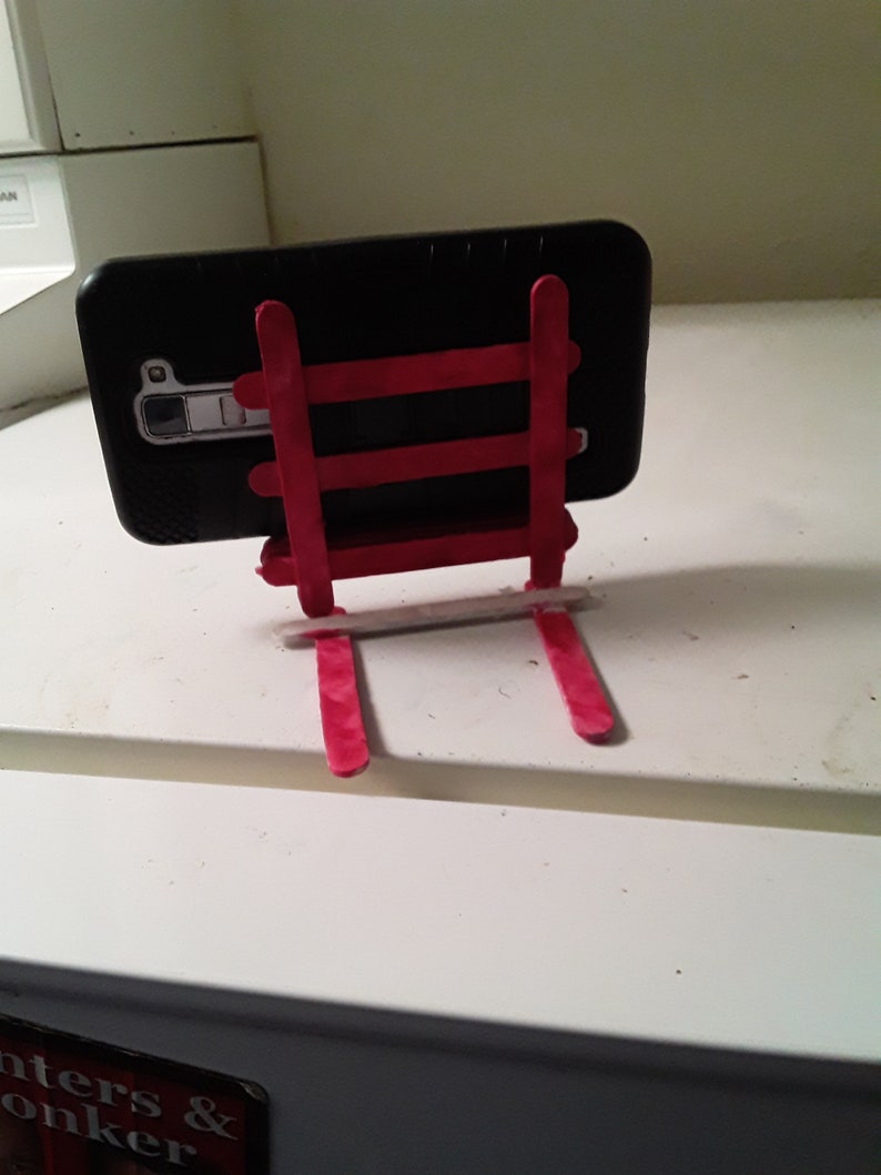 Pink Popsicle Stick Phone Holder - Etsy