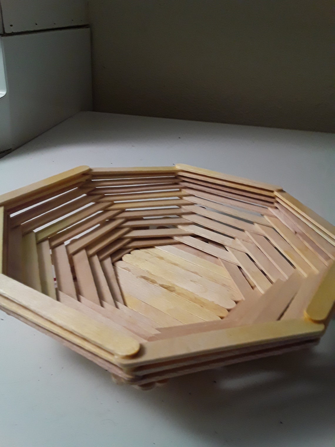 Vintage Retro Popsicle Stick Bowl - Etsy