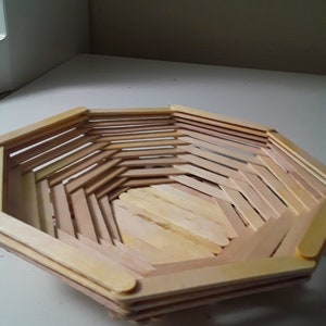 Vintage Retro Popsicle Stick Bowl - Etsy