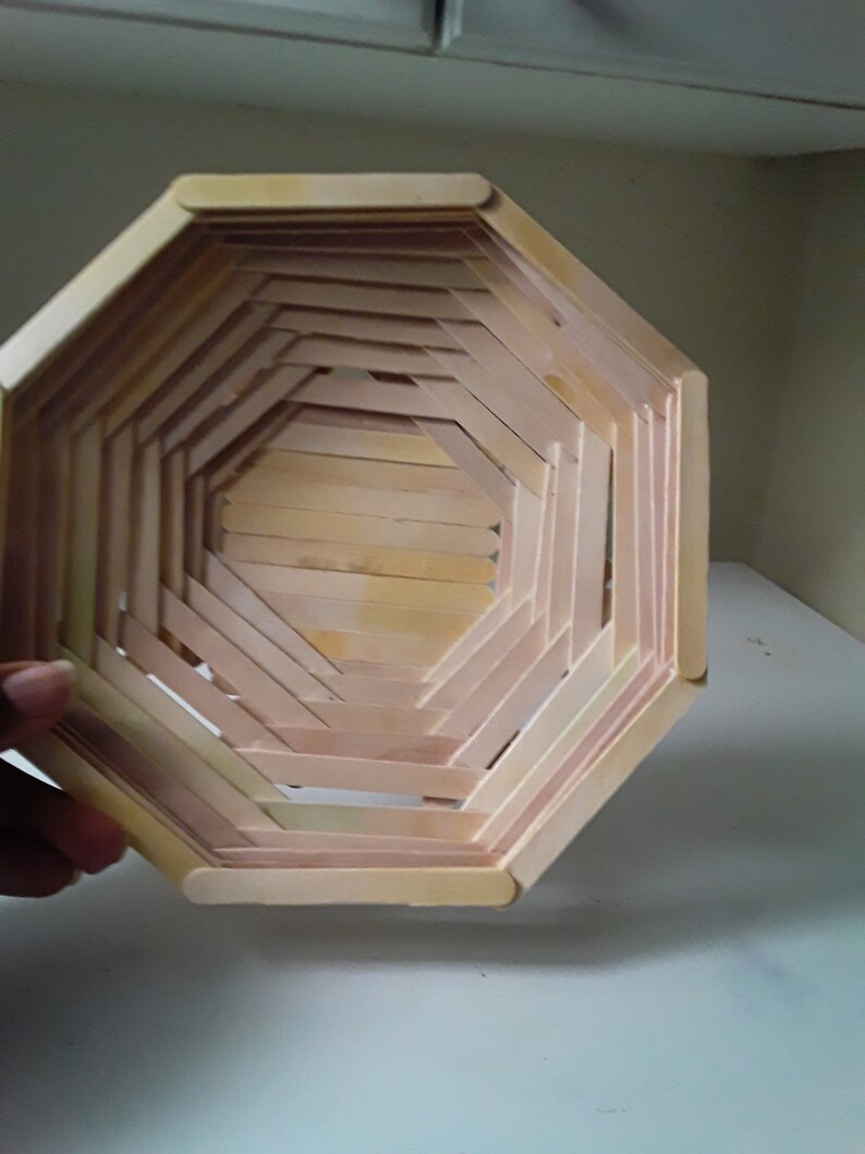 Vintage Retro Popsicle Stick Bowl - Etsy