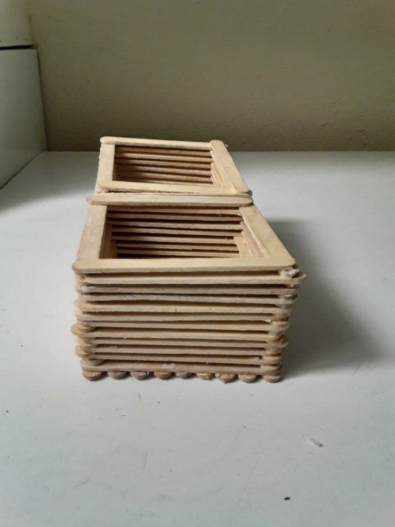 Handmade Popsicle Stick Box made for Jewelry | Etsy