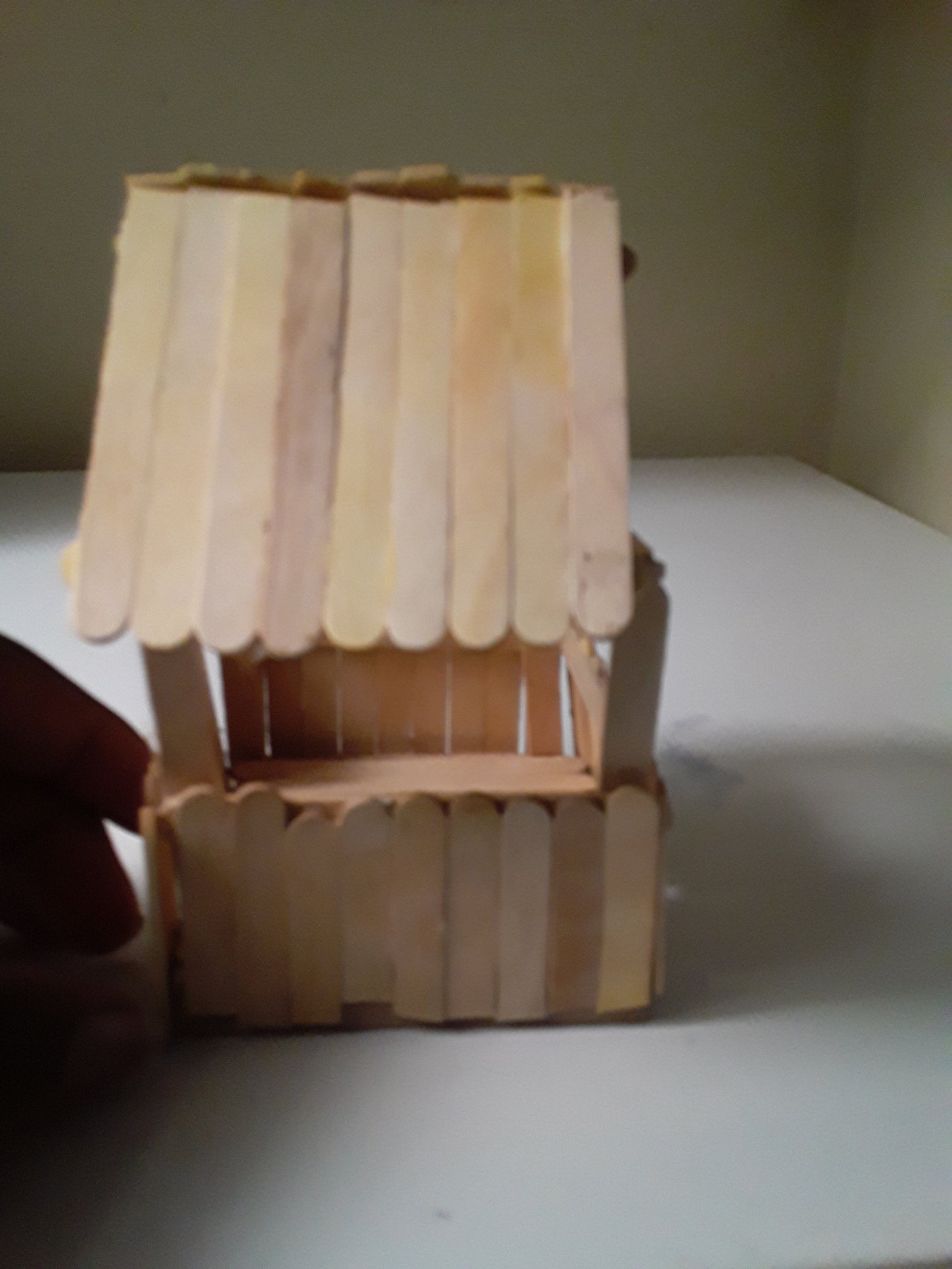 Vintage Popsicle Stick Hut House - Etsy Ireland