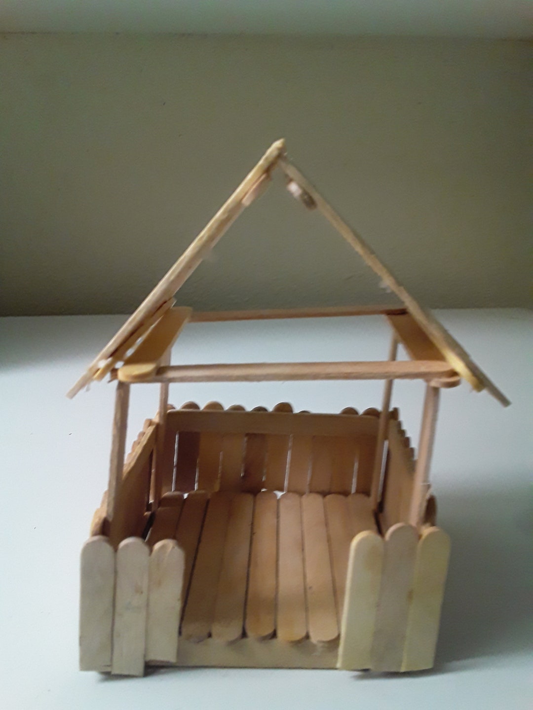 Vintage Popsicle Stick Hut House - Etsy