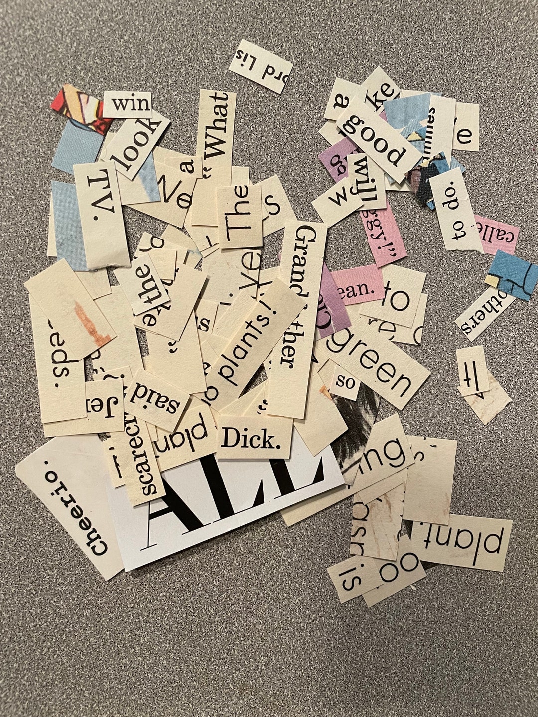 Cut up Words Paper Scraps - Junk Journal - Ephemera - Scrapbooking ...