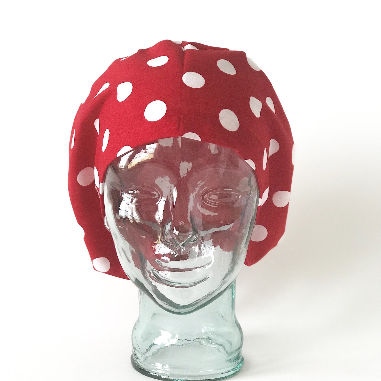 Satin Lined European Red Polka Dot Surgical Scrub Hat - Etsy