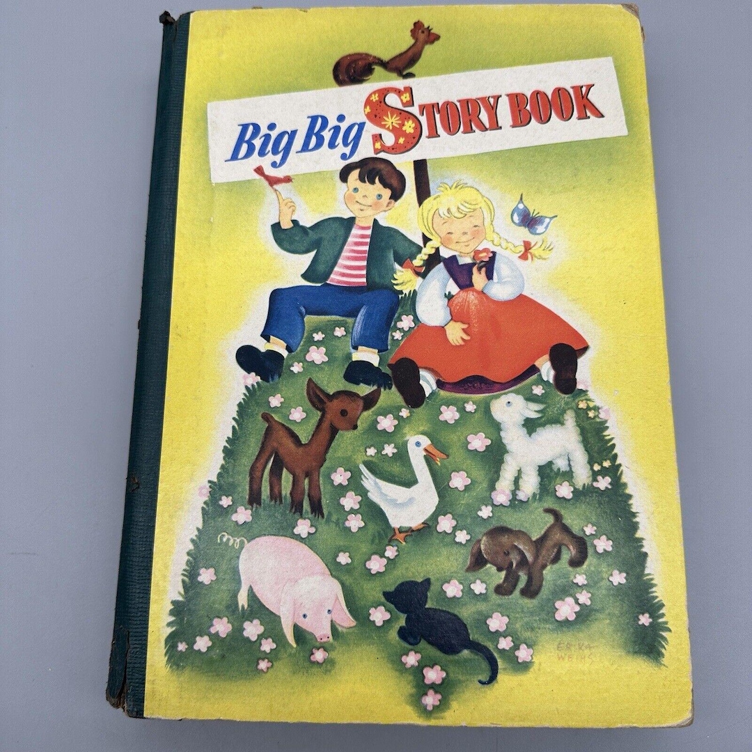 Antique 1938 Children’s Big Big Story Book, Whitman Publishing Co 5 ...