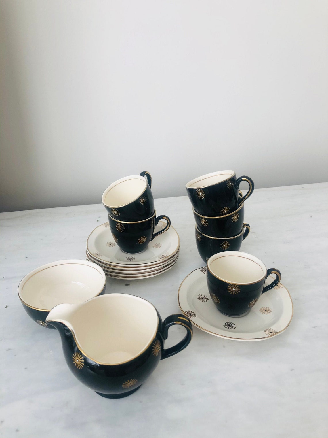 Alfred Meakin Midnight Star Coffee Set | Etsy UK