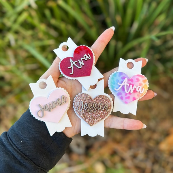Heart Name Tag - Etsy