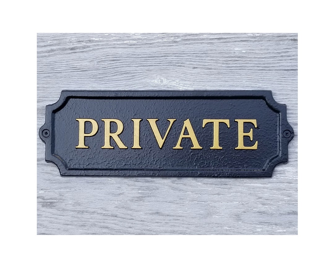 Cast Metal Sign, Private Sign, Cast Aluminum, Private Property Sign ...