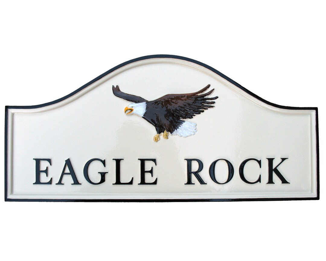 Personalized Eagle Sign Custom Sign Cottage Sign Cast Metal - Etsy