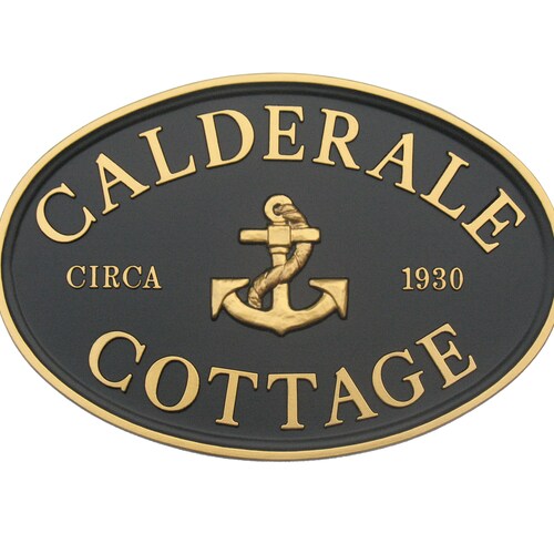 Cottage Sign Address Plaque Cast Metal Address Sign House - Etsy