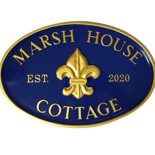 Cottage Sign Address Plaque Cast Metal Address Sign House - Etsy